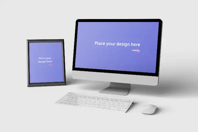 iMac and Photo Frame Mockup Editor | Mokkify