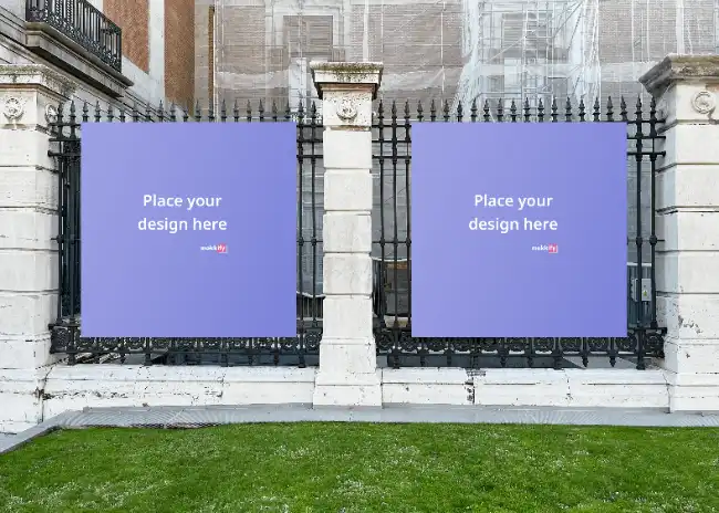 Outdoor Banner Mockup Free Download | Mokkify